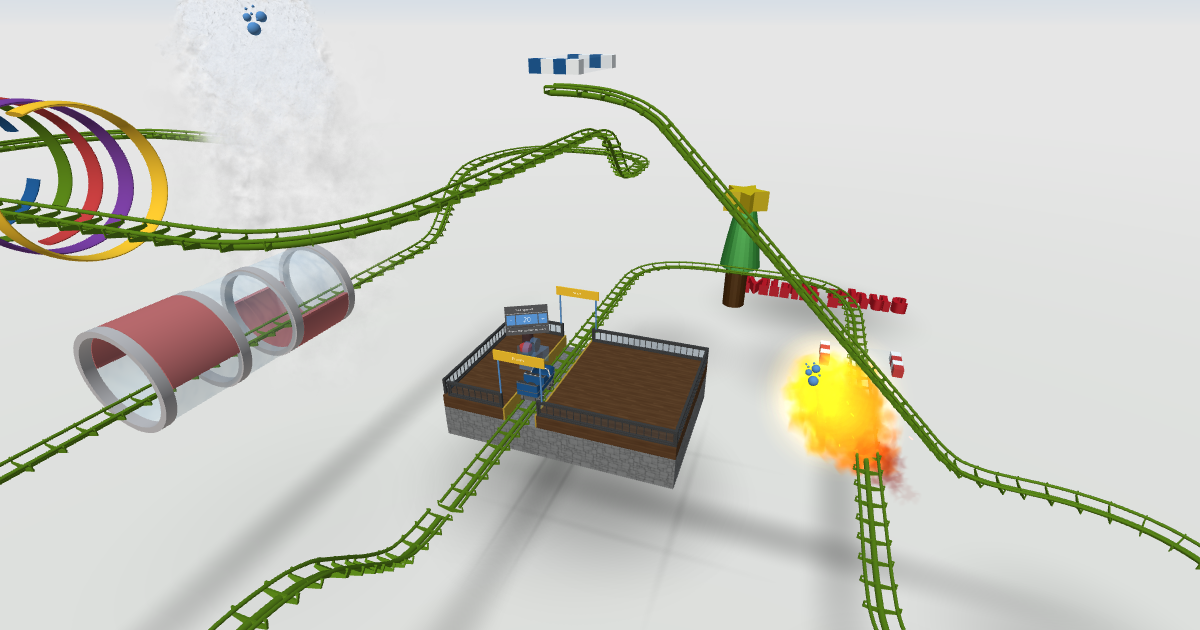 CoSpaces Edu :: Roller coaster template