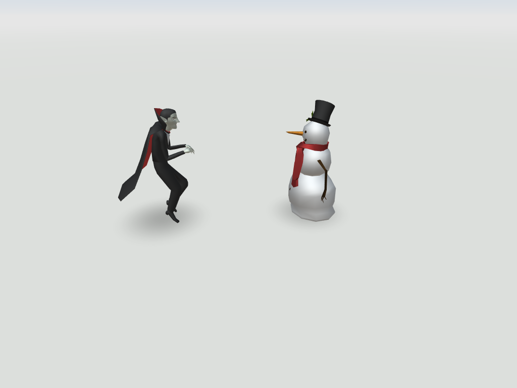 CoSpaces Edu :: Conversation of Vampire and Snowman